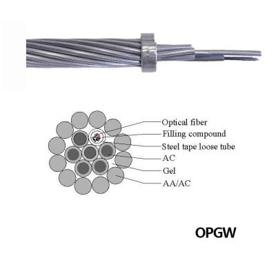 China 24 Core OPGW Optical Ground Wire 13.2mm Outdoor Aerial Fiber Optic Cable ISO9001 for sale