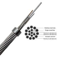 China 36 Core Fiber Optic Cable OPGW Self Supporting Communication Cable Replacement Aerial Ground Wire for sale