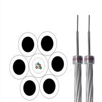 China OPGW Optical Ground Wire 24 Core Aluminum Clad Steel Aerial Fiber Optic Cable 13.2mm for sale