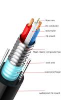 China 12 Core GYXTW RVV Armoured Photoelectric Composite Fiber Cable with 2.5mm Copper Conductors for Telecommunications for sale