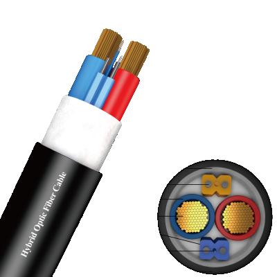 China 1-144 Core Hybrid Optical Fiber Cable with Oxygen-Free Copper Composite Construction for Industrial Applications for sale