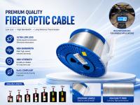 China G657A2 Single Mode Fiber Optic 0.25mm 50.4KM Spool Communication Cable for sale