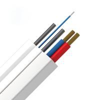 China G657A1 G657A2 2 Core Fiber Optic Drop Cable with 2 Copper Conductors for FTTH and Monitoring System for sale