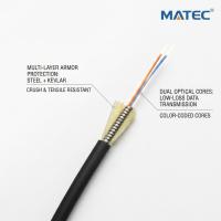China Outdoor 6 Core Single Mode G652D Fiber Optic Cable Armored Loose Tube Direct Burial Telecommunications Cable for sale