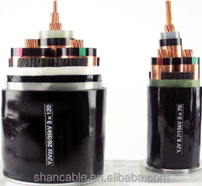 China XLPE Insulated Black PVC Power Cable Copper / Aluminum Conductor for sale