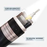 China IP68 Waterproof PVC Insulated Power Cable 0.6/1kV 4x25mm2 Underground Direct Burial for sale