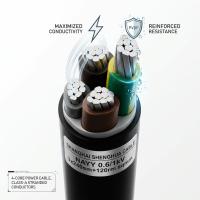 China Waterproof Moisture Resistant PVC Insulated Cable 0.6/1kV 2 Core 2x4mm2 Outdoor Wet Area for sale