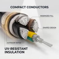 China UV Resistant PVC Insulated Power Cable 0.6/1kV 4x35mm2 Aerial Overhead Outdoor Use for sale