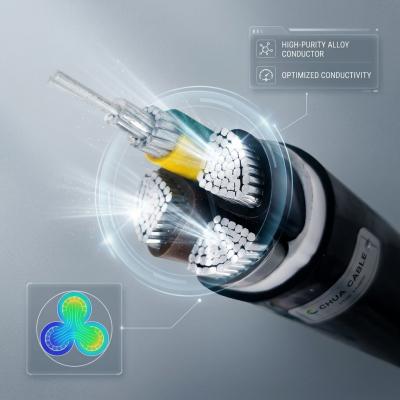 China NYY 4x25mm2 PVC Insulated Cable 90C High Temperature Underground 0.6/1kV IEC60502 Power Wire for sale