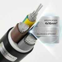 China NYY 4x25mm2 PVC Insulated Cable 90C High Temperature Underground 0.6/1kV IEC60502 Power Wire for sale