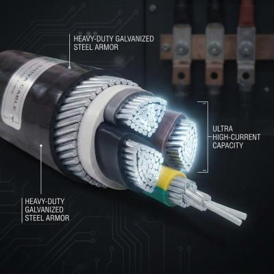 China ABC 4x35mm2 UV Stabilized PVC Insulated Aerial Bundled Cable Overhead 0.6/1kV IEC60502 for sale