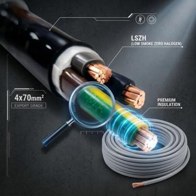 China N2XCH 4x25mm2 LSZH PVC Insulated Cable Low Smoke Zero Halogen 0.6/1kV IEC60502 for sale