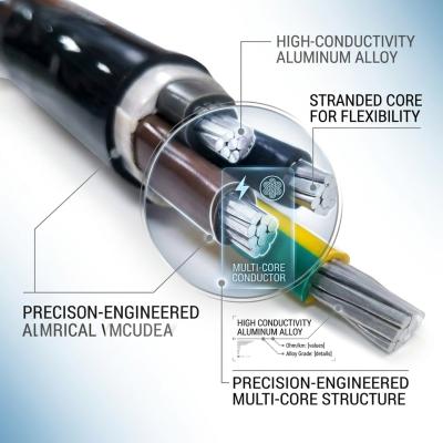 China VGV 3x6mm2 IP67 Waterproof PVC Insulated Cable Mining Industrial 0.6/1kV IEC60502 for sale