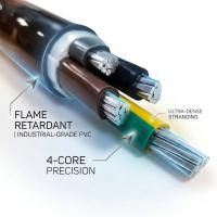 China FR 4x35mm2 Flame Retardant PVC Insulated Power Cable IEC60332 0.6/1kV Copper Conductor for sale