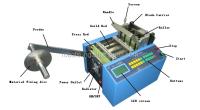 China Electric Automatic Heat Shrink Tube/Sleeve Cutting Machine for Apparel Textiles & Commodities with Paper Carton Packaging for sale