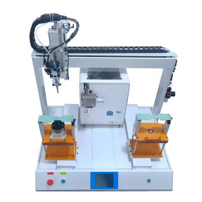 China Full-automatic 3 Axes Robot High Precision Auto Feeding Screwdriver Machine with Two Working Tables for sale