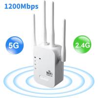 China Long Range 1200mbps 5g Wifi Booster Outdoor WiFi Extender Dual Band 2.4G 5GHz Wifi Repeater With Ethernet Port For Home for sale