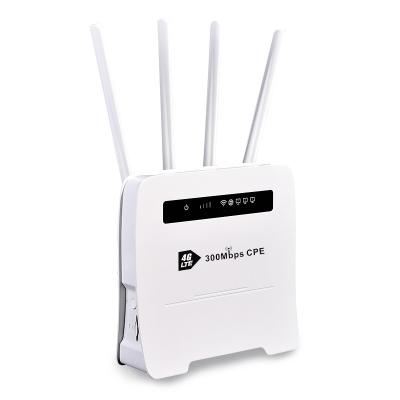 China Unlock 300Mbps Cat 6 CPE 4G LTE Modem CPE Wifi Router Wireless LTE 4G WiFi Router With 4000mah Battery for sale