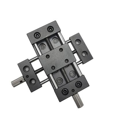 China Two Axis Combination Linear Manual Xy Stage Stretching Table With Locking for sale