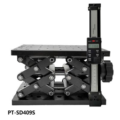 China Scissor Type Manual Lab Jack With Digital Display Vernier Caliper for sale