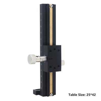 China Long Stroke Manual Z Axis Stage Dovetail Groove Optical Fine Adjustment Moving for sale