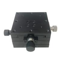 China Xy Two Dimensional Manual Linear Stage Screw Driven Table Size 60 * 60 for sale