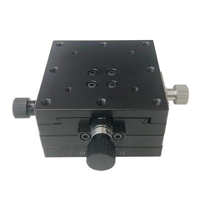 China Xy Two Dimensional Manual Linear Stage Screw Driven Table Size 60 * 60 for sale