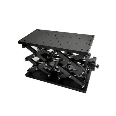 China Large Stroke Manual Lab Jack High Bearing Capacity Grinding Screw Drive for sale