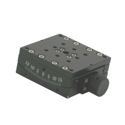 China 10 Degree Adjustment High Resolution Manual Goniometer Stage Worm Gear And Drive for sale