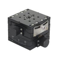 China 15 Degrees Adjustment Manual Microscope Stage Arc Swing Platform Worm Gear And Worm Drive for sale