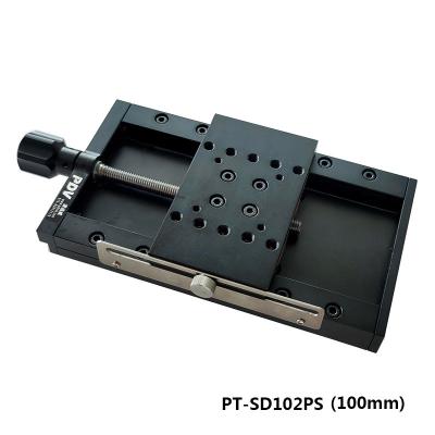 China Dovetail Slot Direct Drive Slide Stage Manual Travel 100mm Load 25kg for sale