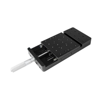 China Steel Countertop Manual Linear Stage X Axis Fine Adjustment Slide Stretch Platform for sale