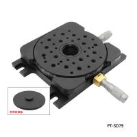 China Dual Axis Linear Displacement Manual Stage With Rotating Platform And Perforated Top Plate for sale