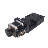 China Black Anodized Ultra Thin Motorized Linear Stage 65mm×65mm Platform for sale