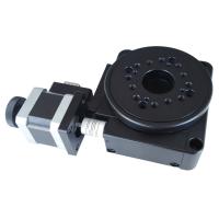 China 100mm Diameter Motorized Rotating Table Black With Worm Gear for sale