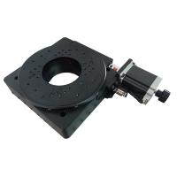 China Aluminum Alloy Motorized Rotation Stage Diameter 200mm Black for sale