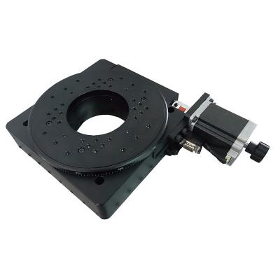 China Aluminum Alloy Motorized Rotation Stage Diameter 200mm Black for sale