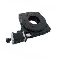 China Aluminum Alloy Motorized Rotation Stage Diameter 200mm Black for sale