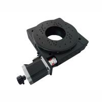 China Aluminum Alloy Motorized Rotation Stage Diameter 200mm Black for sale