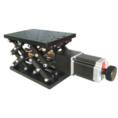 China Z Axis Lifting Scissor Lab Jack High Precision Electric Hydraulic Scissor Lift Table 220mmX140mm for sale