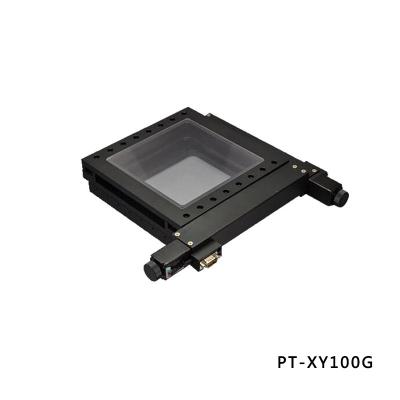 China Cross Roller Black Anodized Motorized XY Stage 100mm Travel for sale