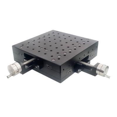 China 200mm×200mm×60mm Manual Linear Stage XY Motion Stage Grinding Screw for sale