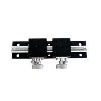 China Gear Double Sliding Block Manual Linear Stage Rack And Pinion Stage 90mm Trip for sale