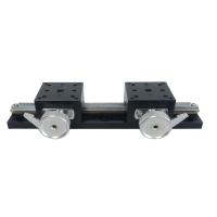 China Gear Double Sliding Block Manual Linear Stage Rack And Pinion Stage 90mm Trip for sale
