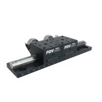 China Gear Double Sliding Block Manual Linear Stage Rack And Pinion Stage 90mm Trip for sale