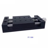 China 40mm / 80mm Travel X Axis Displacment Stage , Manual Linear Stage , Sliding Table for sale