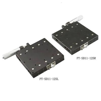 China Single Shaft Manual Linear Stage Left And Right 125mm×125mm Platform for sale