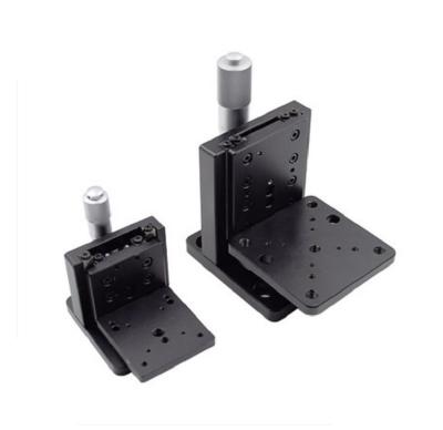 China Vertical Drive Height Adjustment Manual Lab Jack Travel 25mm for sale