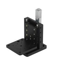 China Vertical Drive Height Adjustment Manual Lab Jack Travel 25mm for sale
