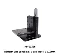 China Vertical Drive Height Adjustment Manual Lab Jack Travel 25mm for sale